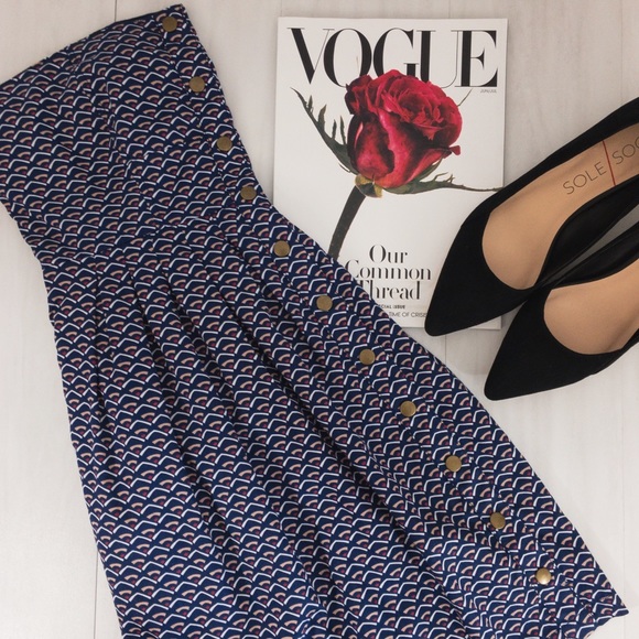 Tulle | Dresses | Tulle Brand Strapless Print Dress | Poshmark